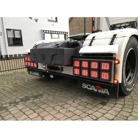 Achterbumper fits scania 8x dubbel vierkant gaten staal
