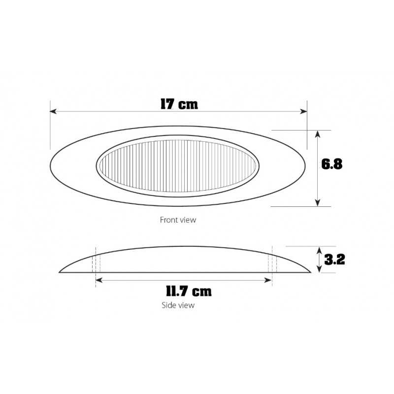 Y2K led 10 led's 12 volt transparant oranje